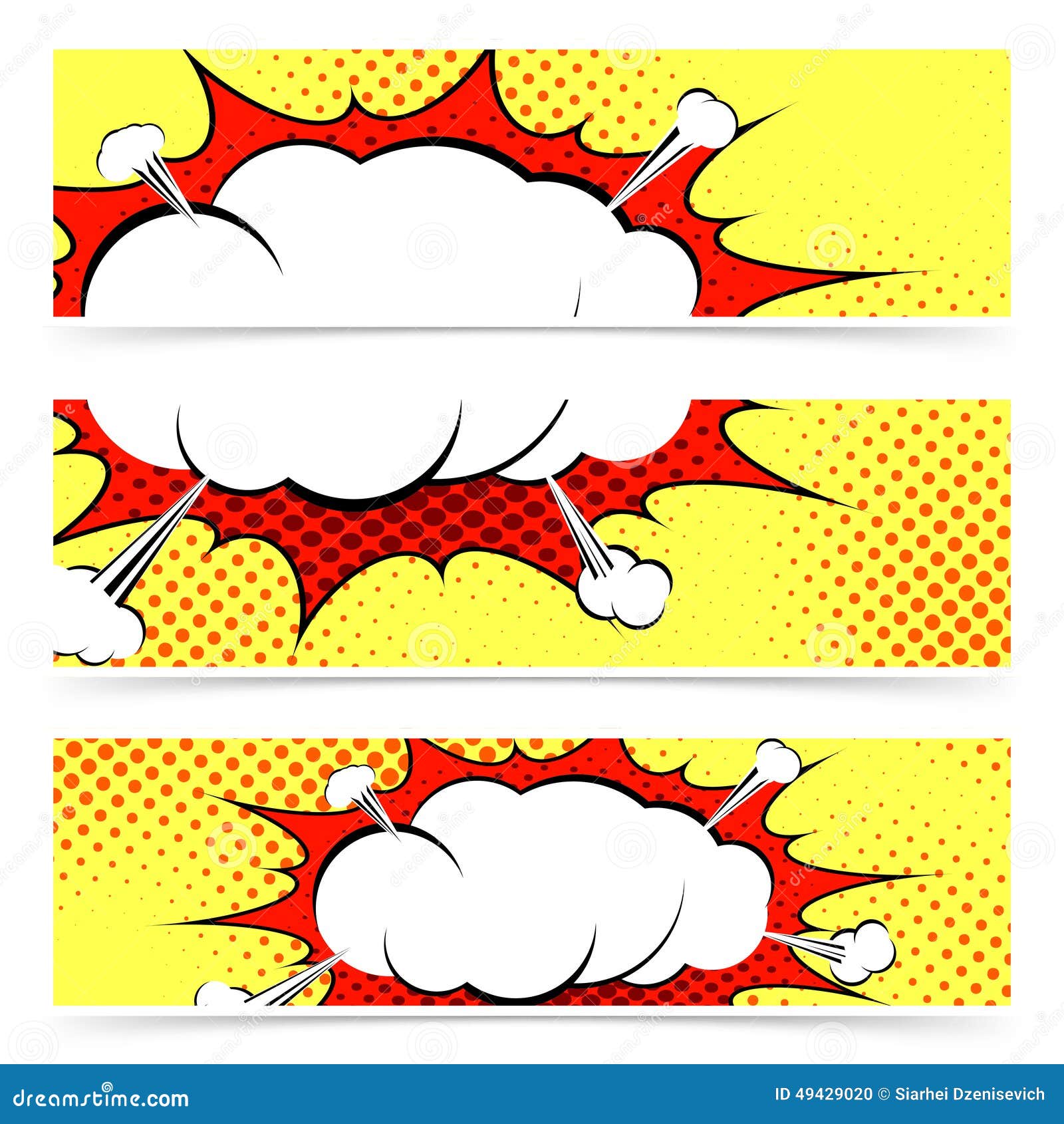 Comic Book Retro Style Web Header Stock Vector - Illustration of retro ...