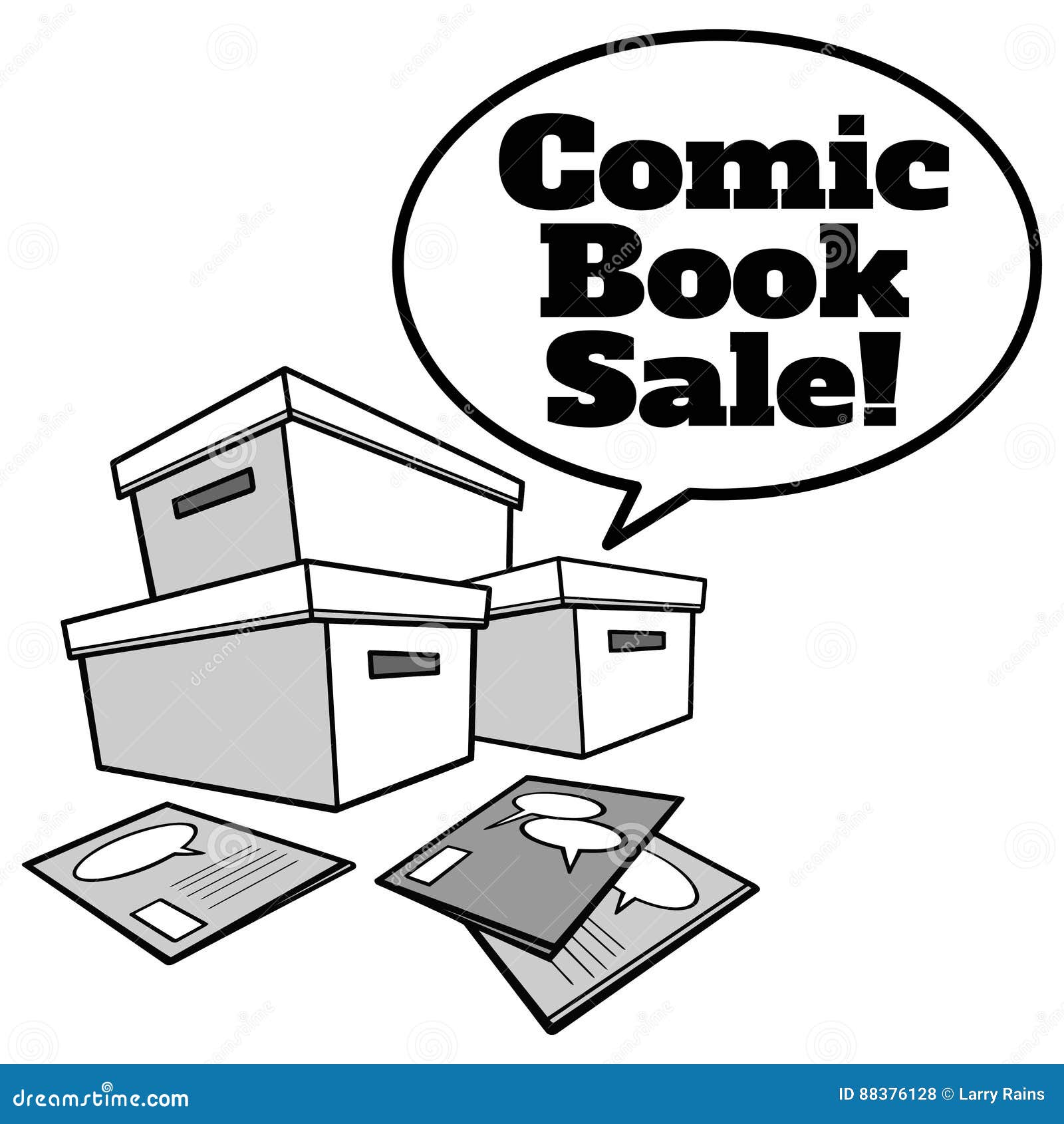 Comic Book Sale stock vector. Illustration of anime, superhero - 88376128