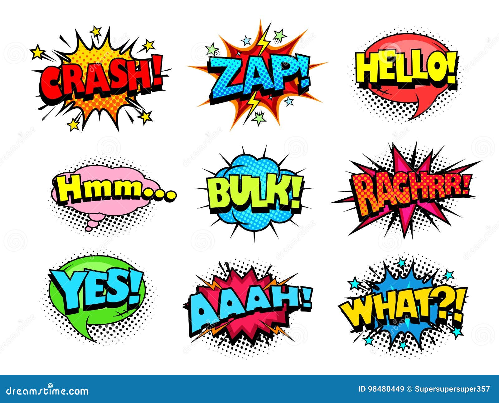 Comic Book Shouting Expression Sound Effect, Joy and Cheers Speech ...