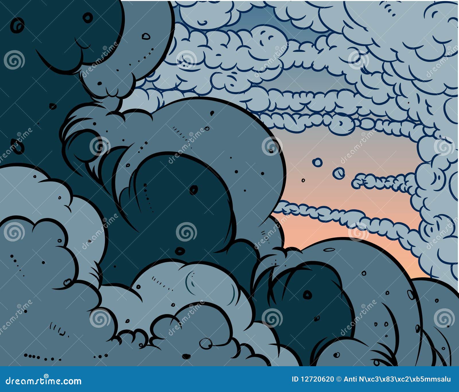 Comic book - sky stock vector. Illustration of dreams - 12720620