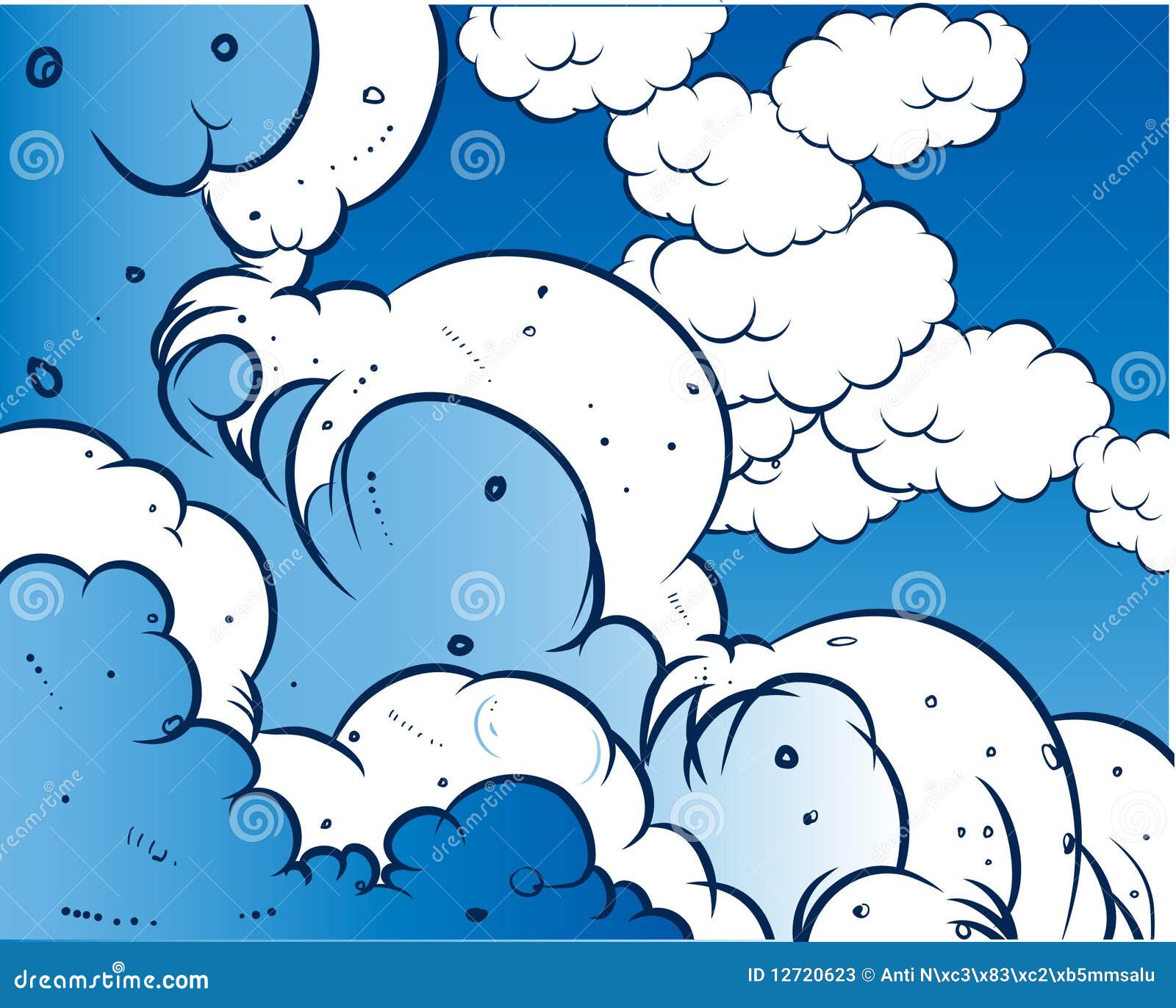 Comic book - sky stock vector. Illustration of overcast - 12720623