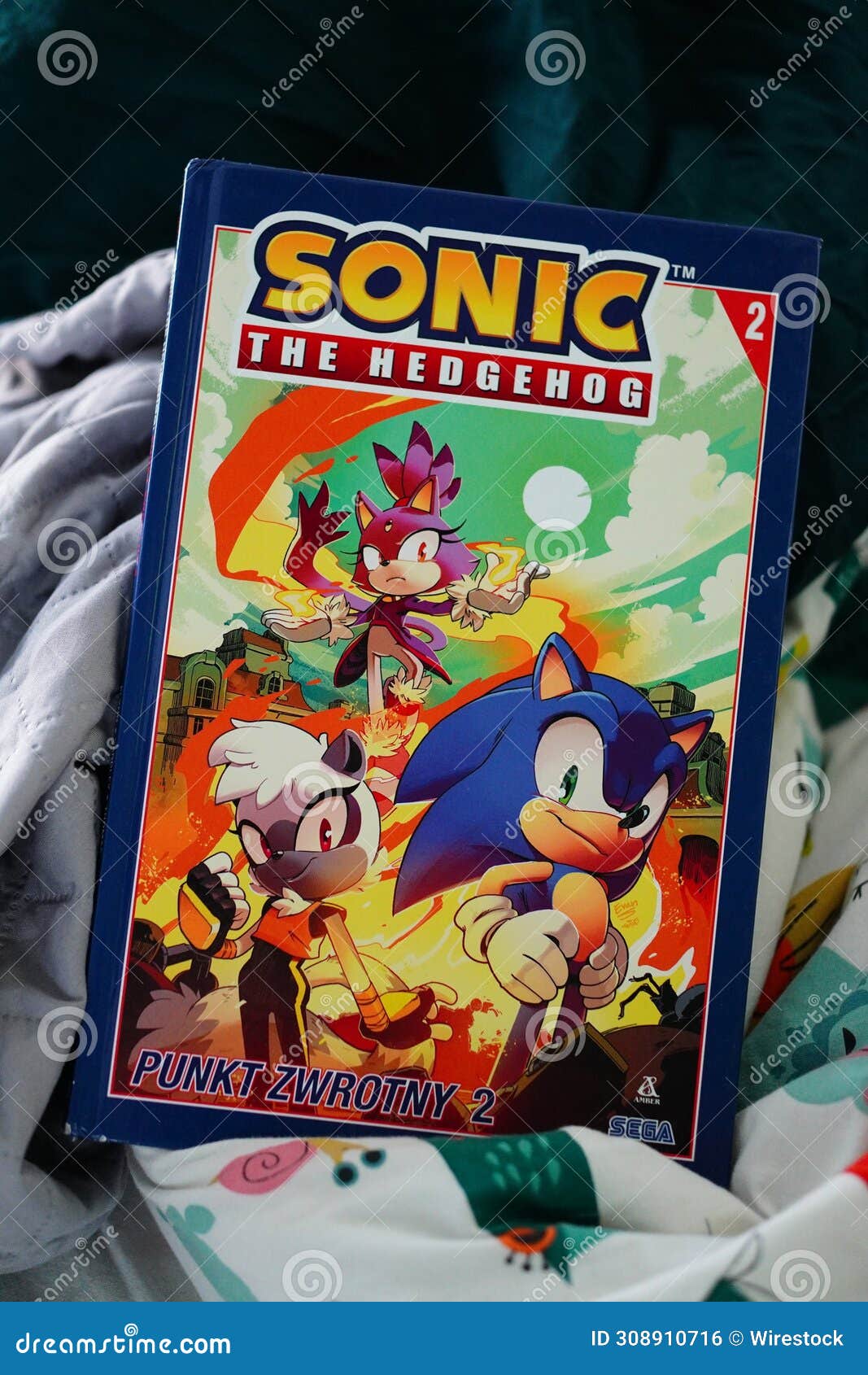 Comic Book with Sonic the Hedgehog Characters on the Cover Editorial ...