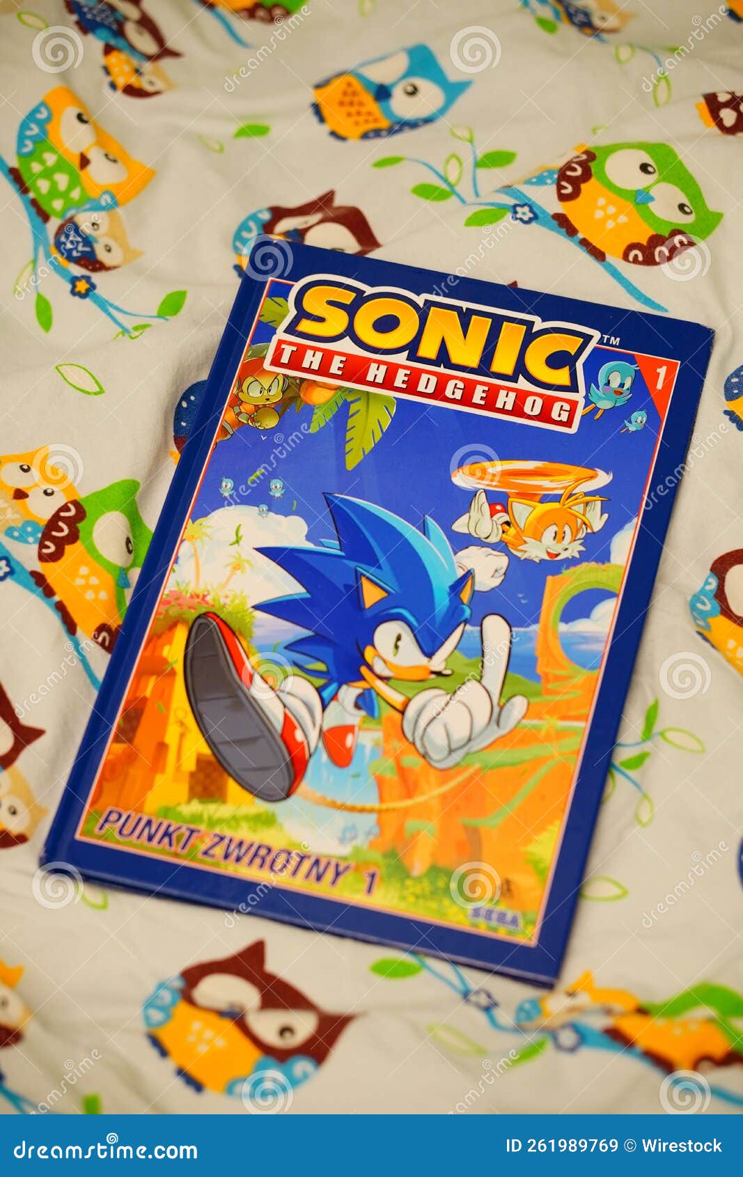 Comic Book of Sonic the Hedgehog Laying on a Sheet Editorial Stock ...