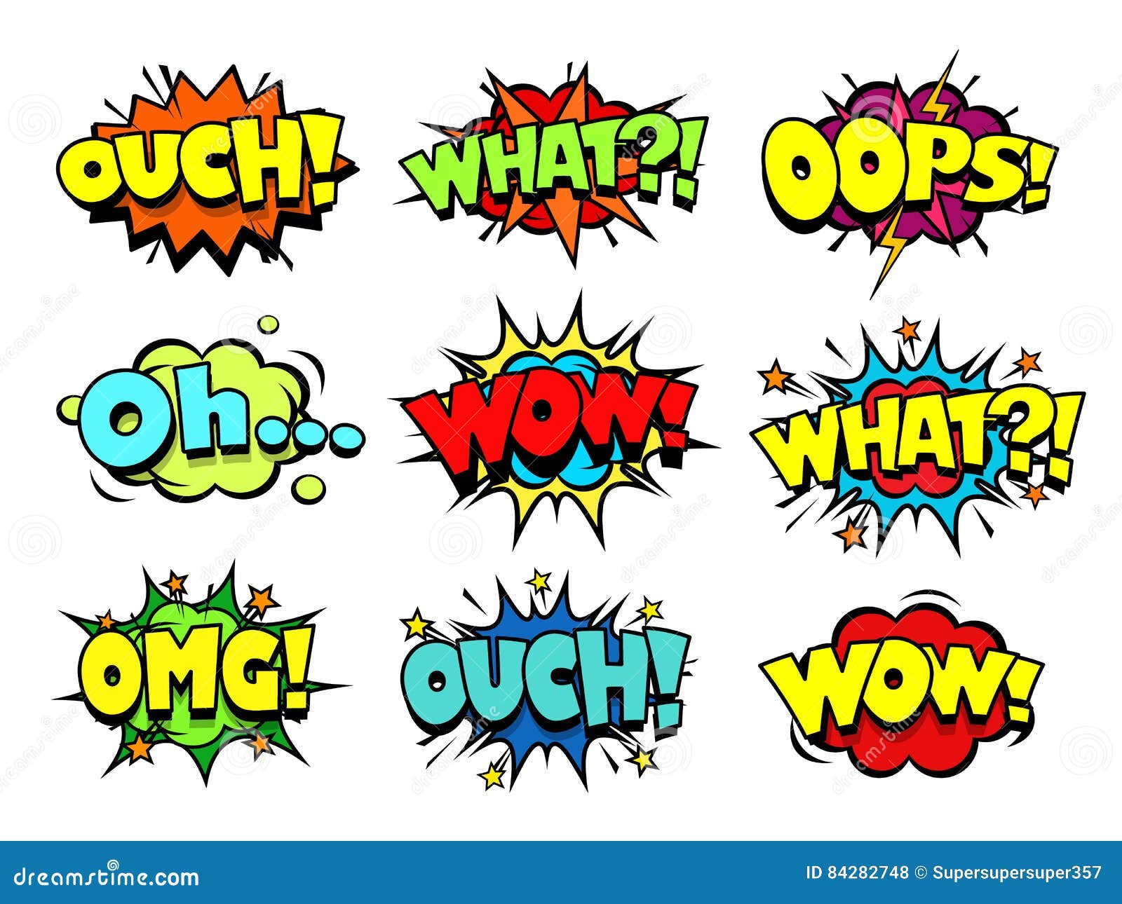 Comic Book Sound Effect Speech Bubbles, Marveling and Enjoying ...