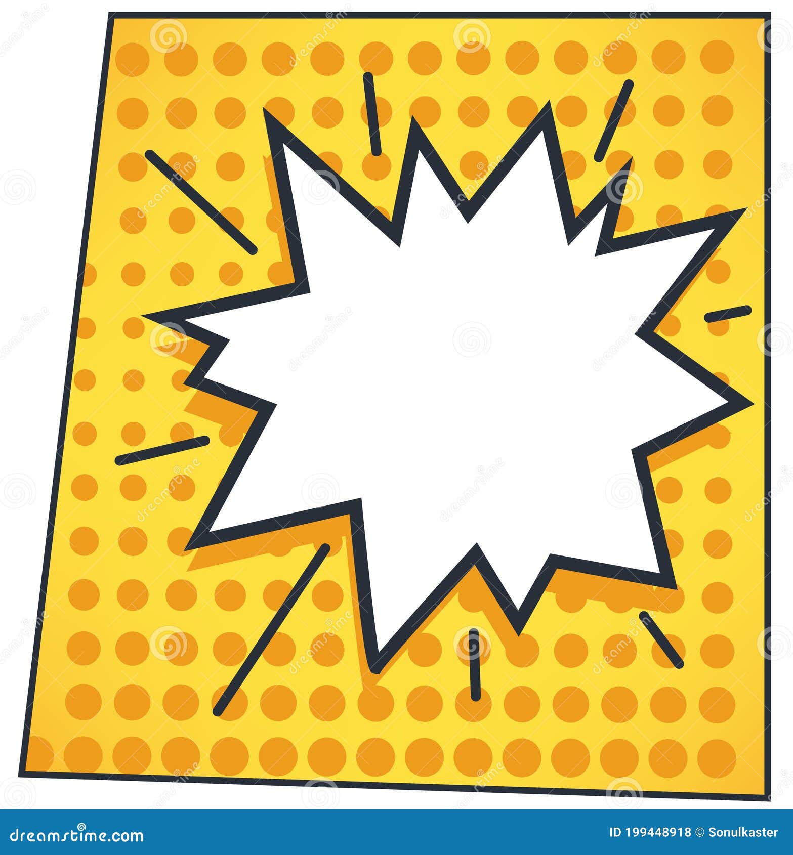 Comic Book Speech Bubble Burst with Copy Space Stock Vector ...