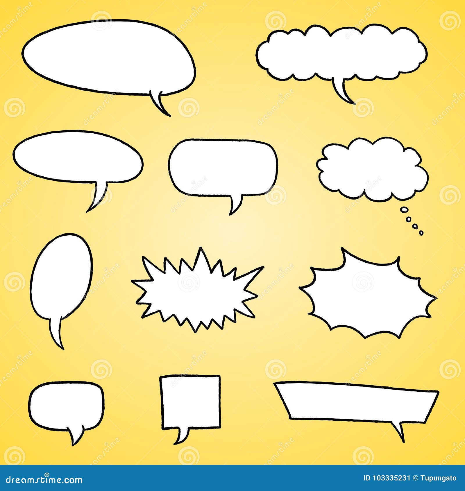 Comic book speech stock vector. Illustration of element - 103335231