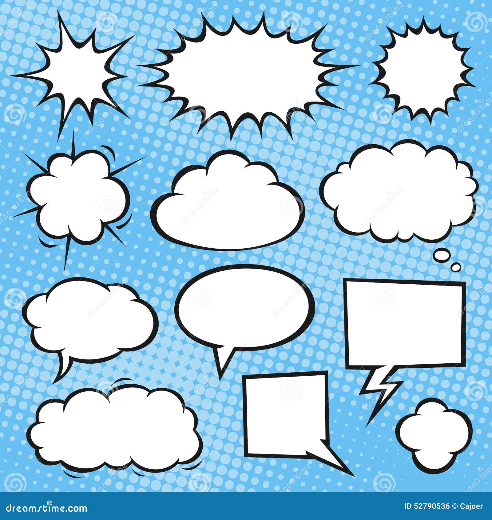 Comic Book Speech Bubbles stock illustration. Illustration of banner ...