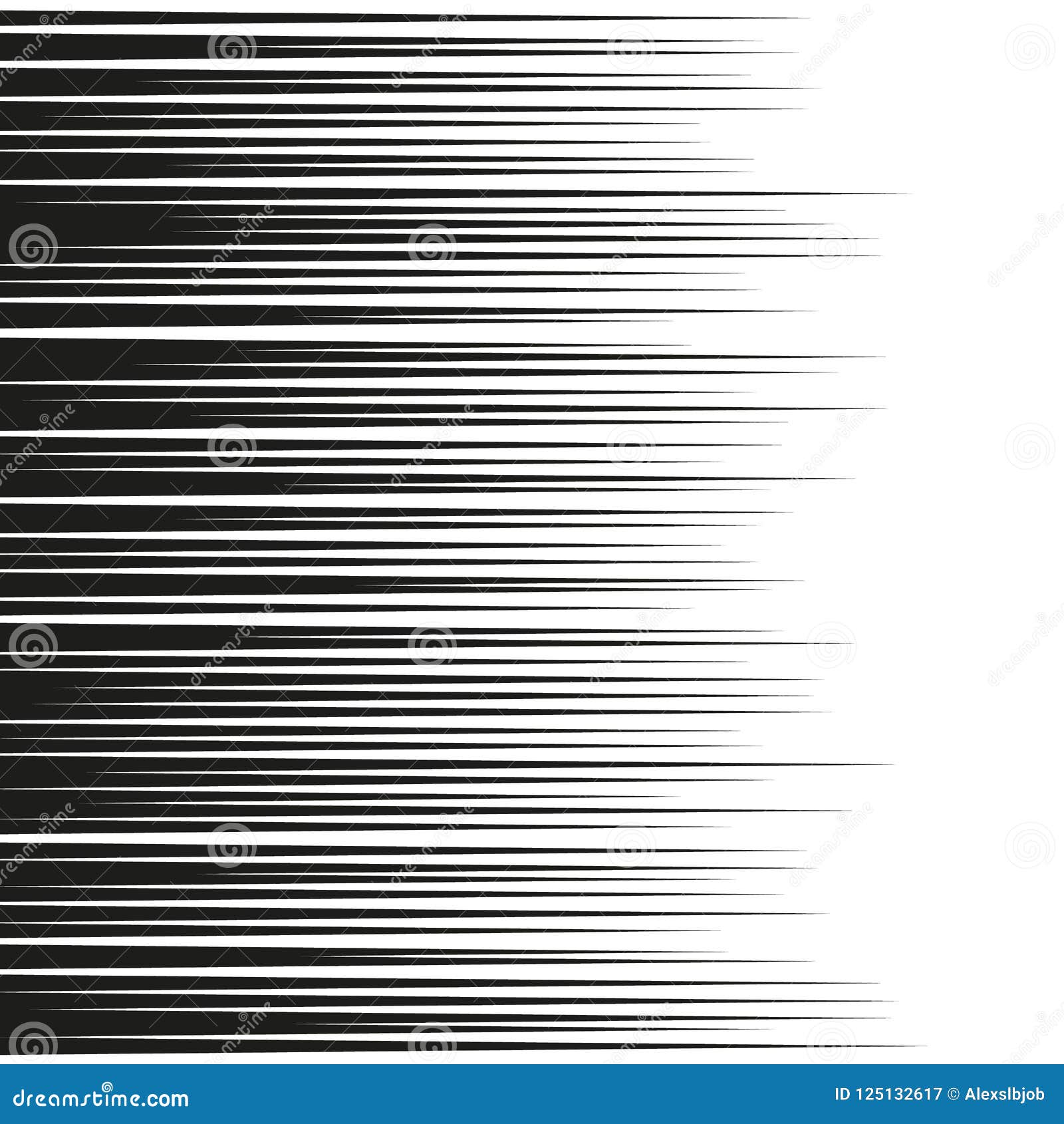 Comic Book Speed Horizontal Lines Background. Vector Stock Vector ...