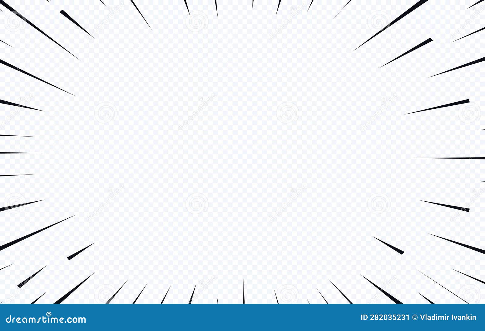 Comic Book Speed Lines on Transparent Background Stock Illustration ...