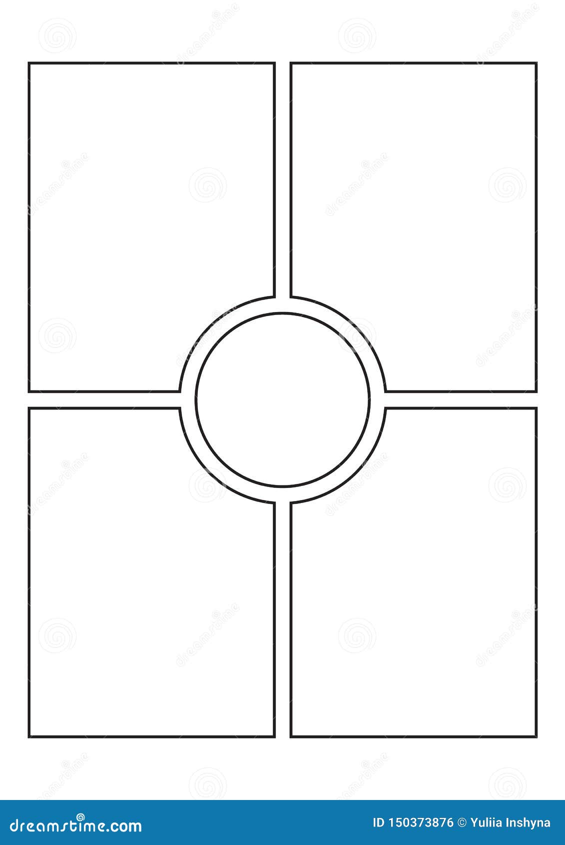 Comic Strip Box Panel Template Cartoon Illustration Stock Photo ...