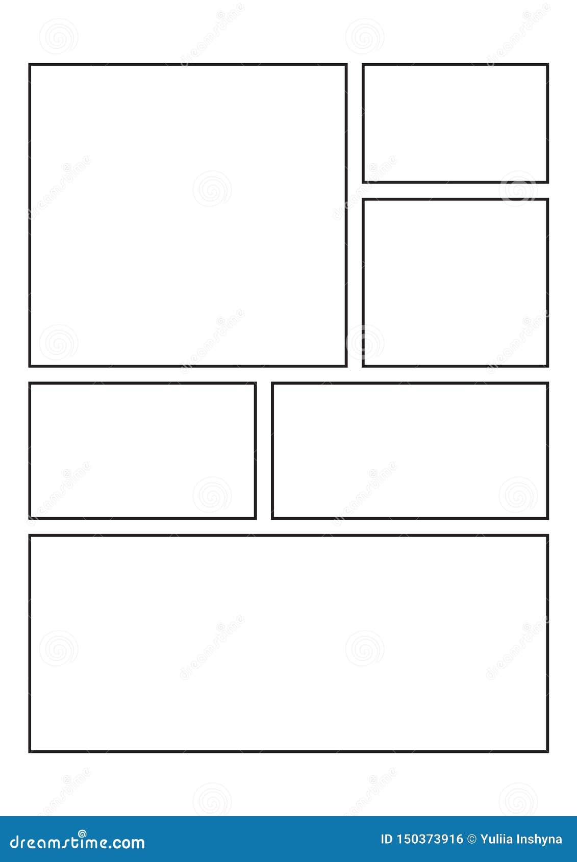 Comic Book Strip Templates stock vector. Illustration of paper - 150373916