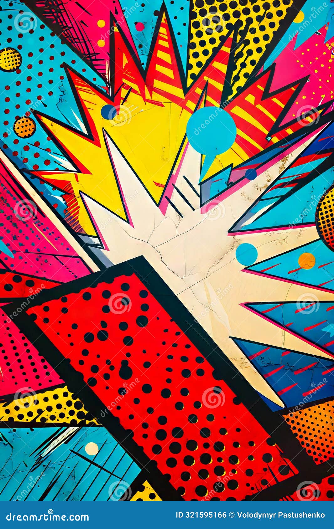 A Comic Book Style Background with an Explosion Stock Illustration ...