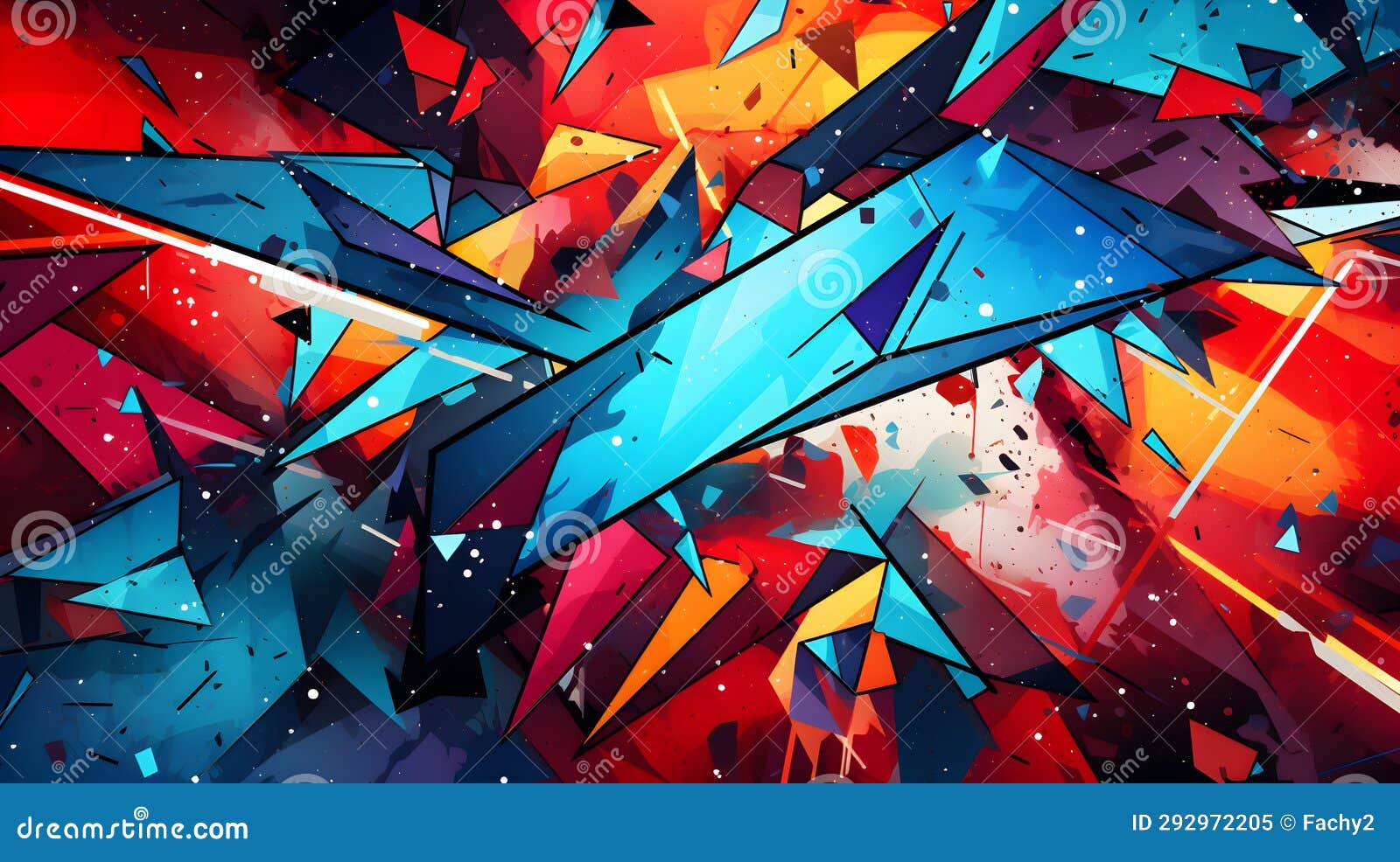 Comic Book Style Background. Graffiti on the Wall Stock Illustration ...