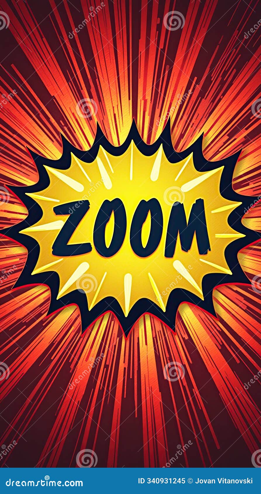 Comic Book Style Background with Zoom Text Effect Design Stock ...