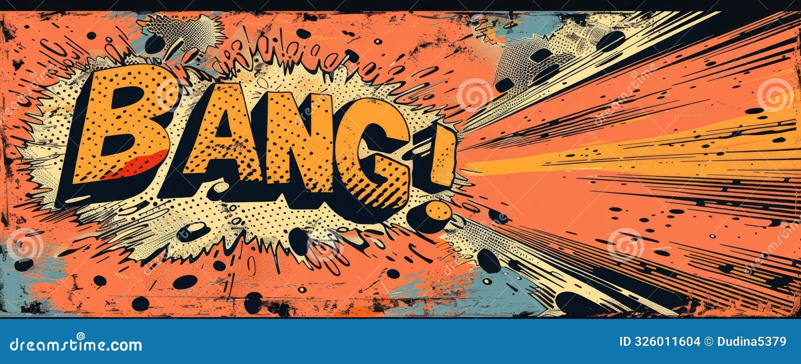 Comic Book Style Bang! Word in Colorful Pop Art Speech Bubble Explosion ...