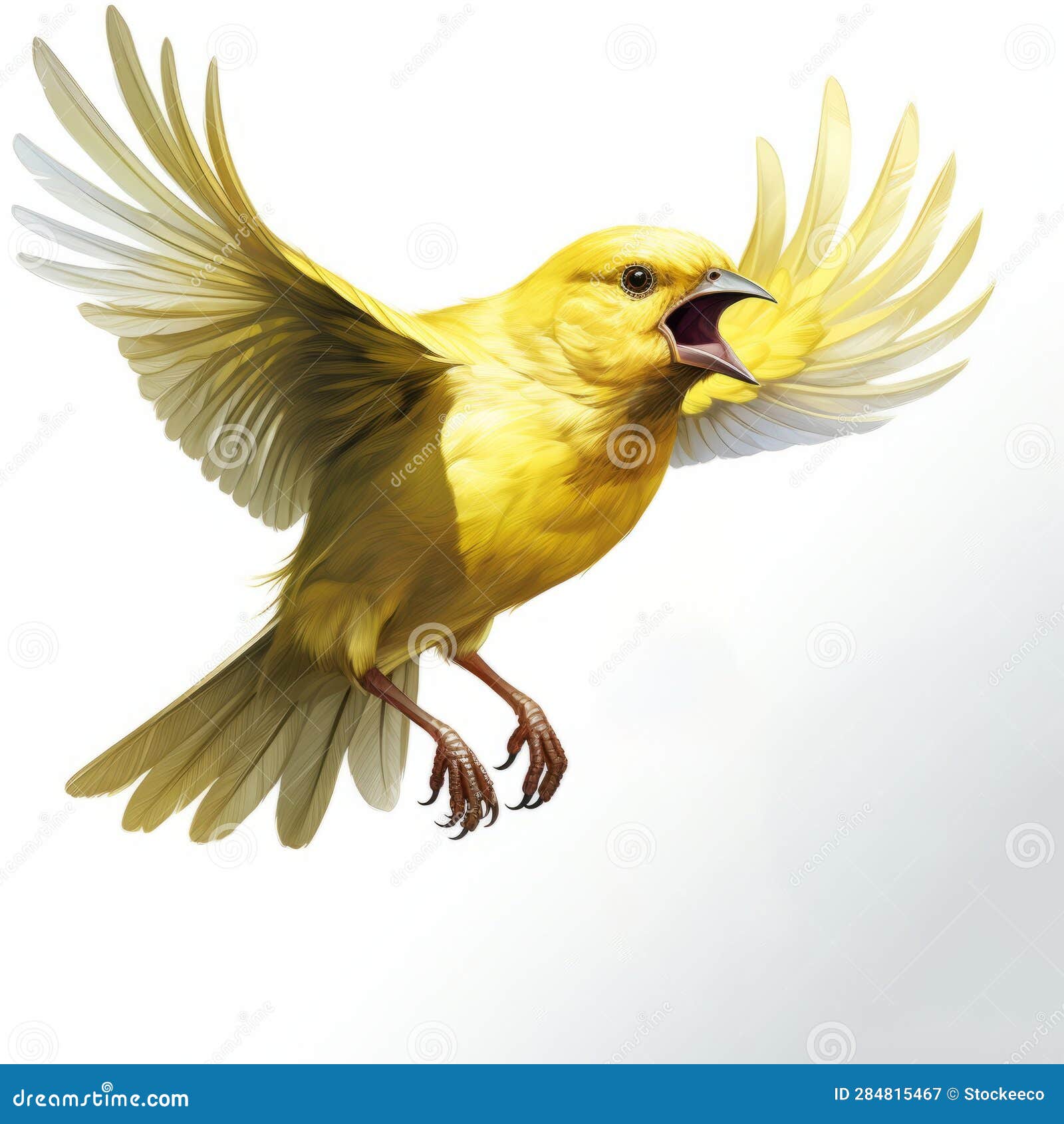 Comic Book Style Canary in Flight Image Stock Illustration ...