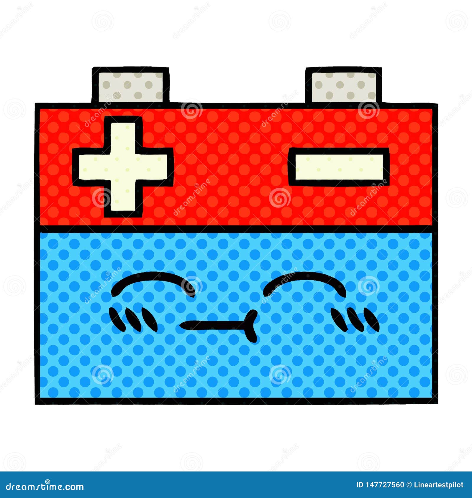 Comic Book Style Cartoon Car Battery Stock Vector - Illustration of ...
