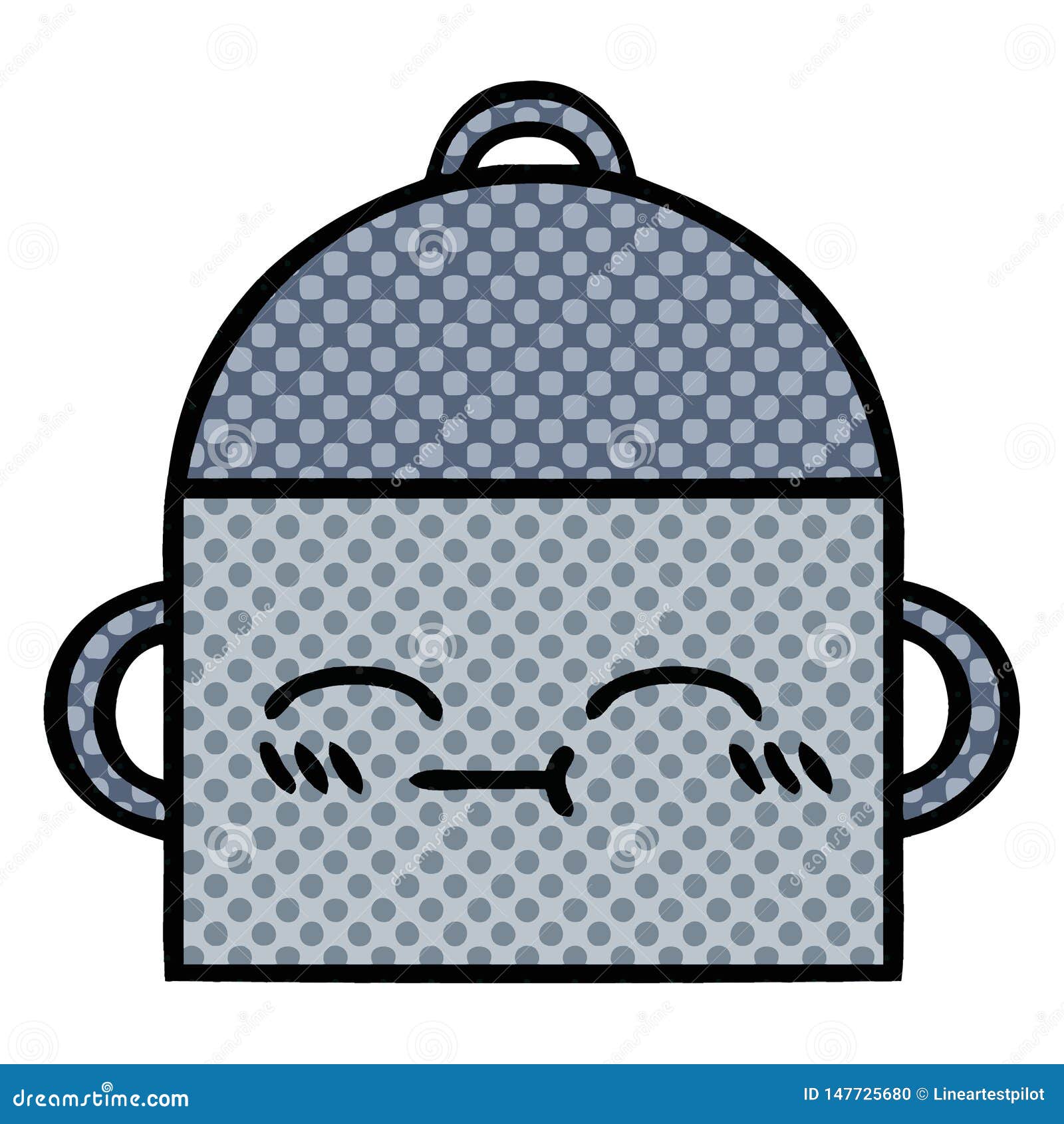 Comic Book Style Cartoon Cooking Pot Stock Vector - Illustration of ...