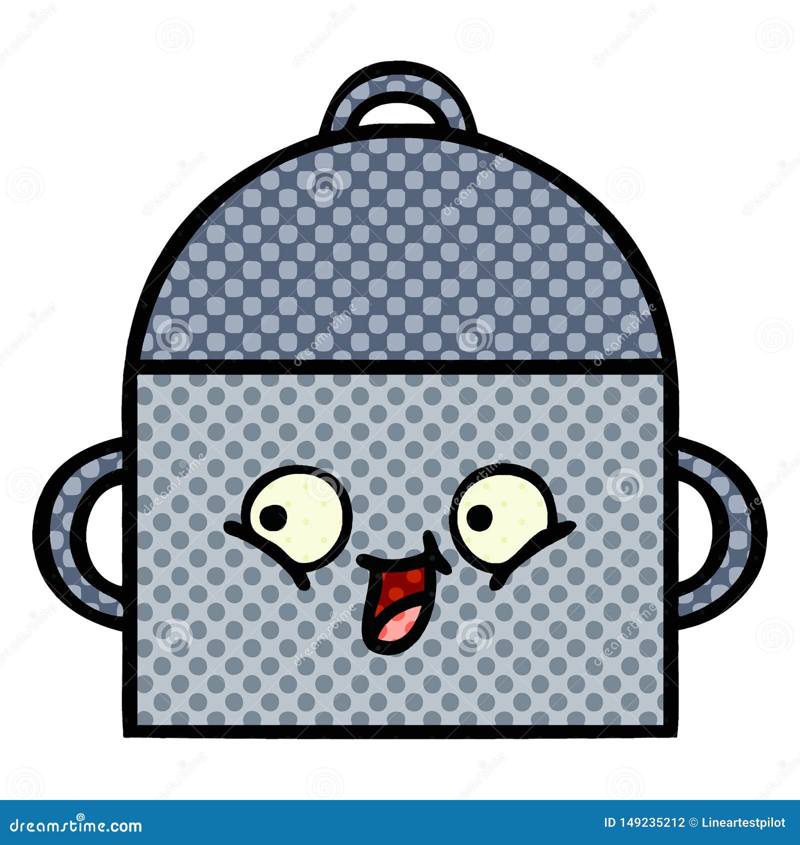 Comic Book Style Cartoon Cooking Pot Stock Vector - Illustration of ...