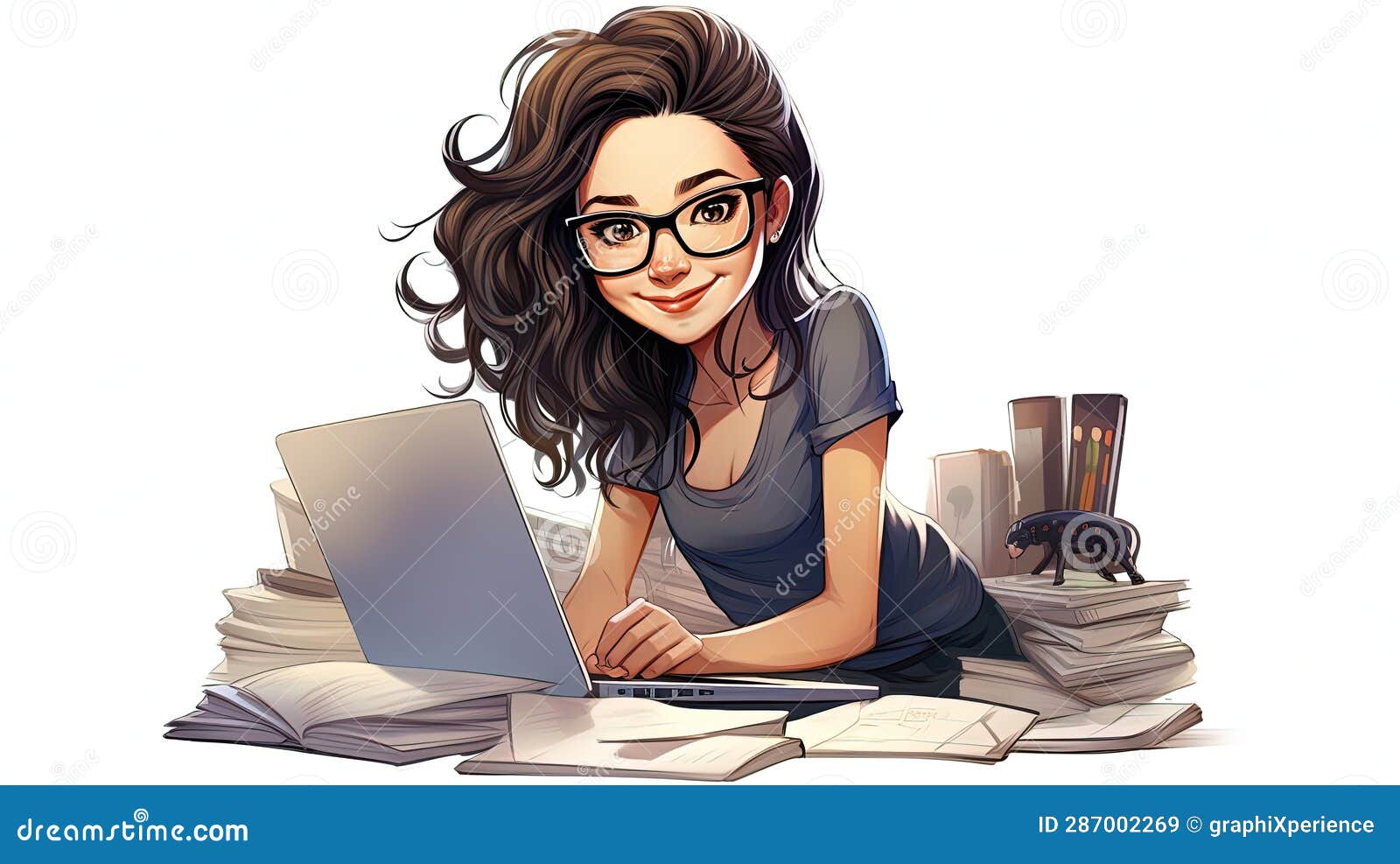 Comic Book Style Cartoon Designer Stock Illustration - Illustration of ...