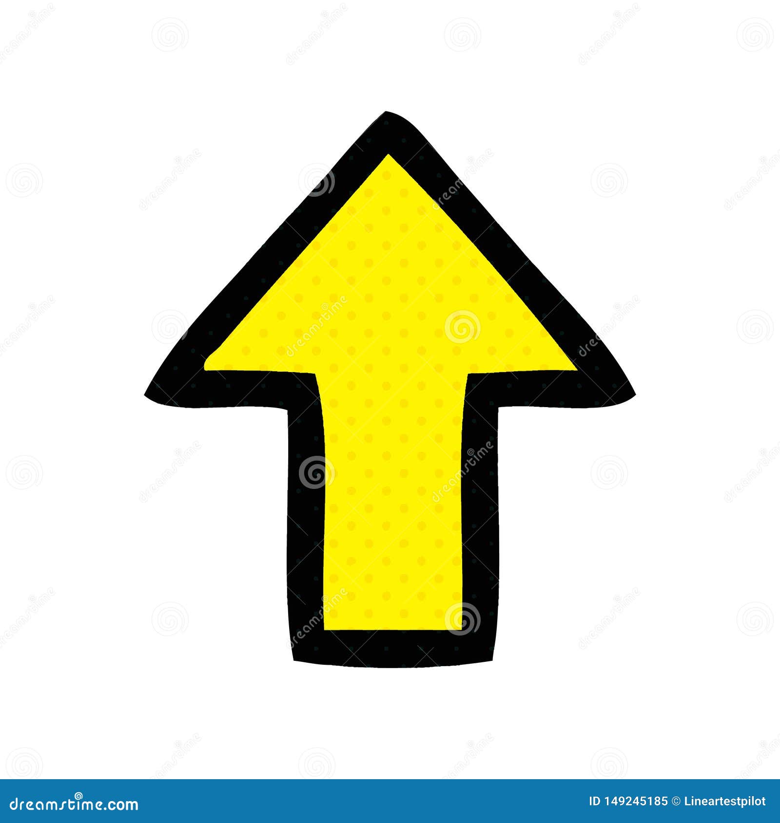 Comic Book Style Cartoon Directional Arrow Stock Vector - Illustration ...