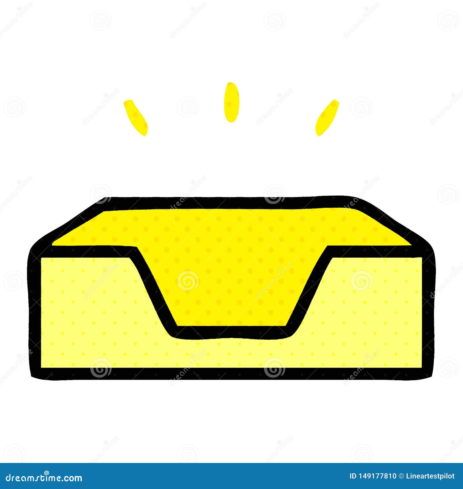 Comic Book Style Cartoon Empty Tray Stock Vector - Illustration of ...