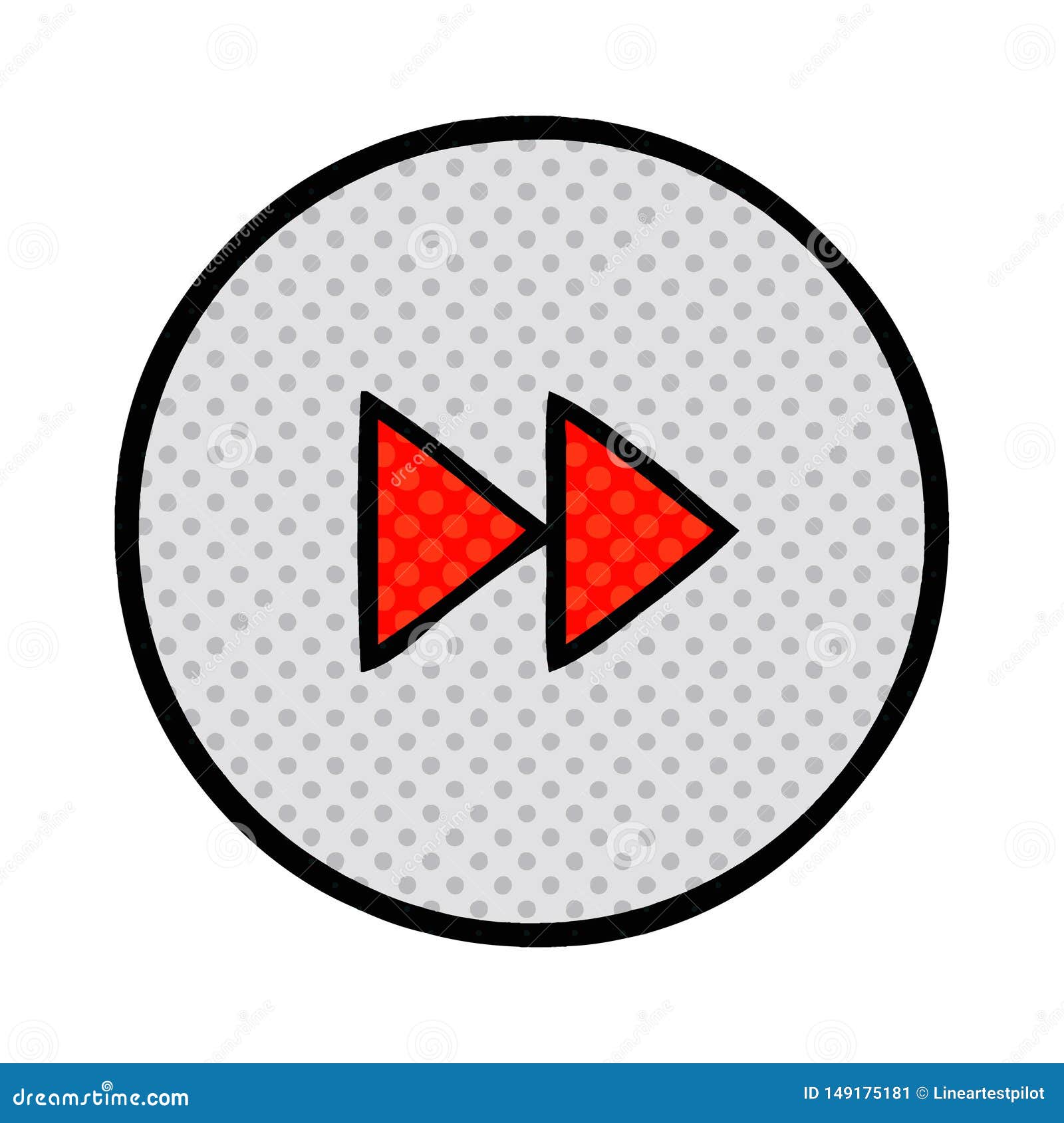 Comic Book Style Cartoon Fast Forward Button Stock Vector ...