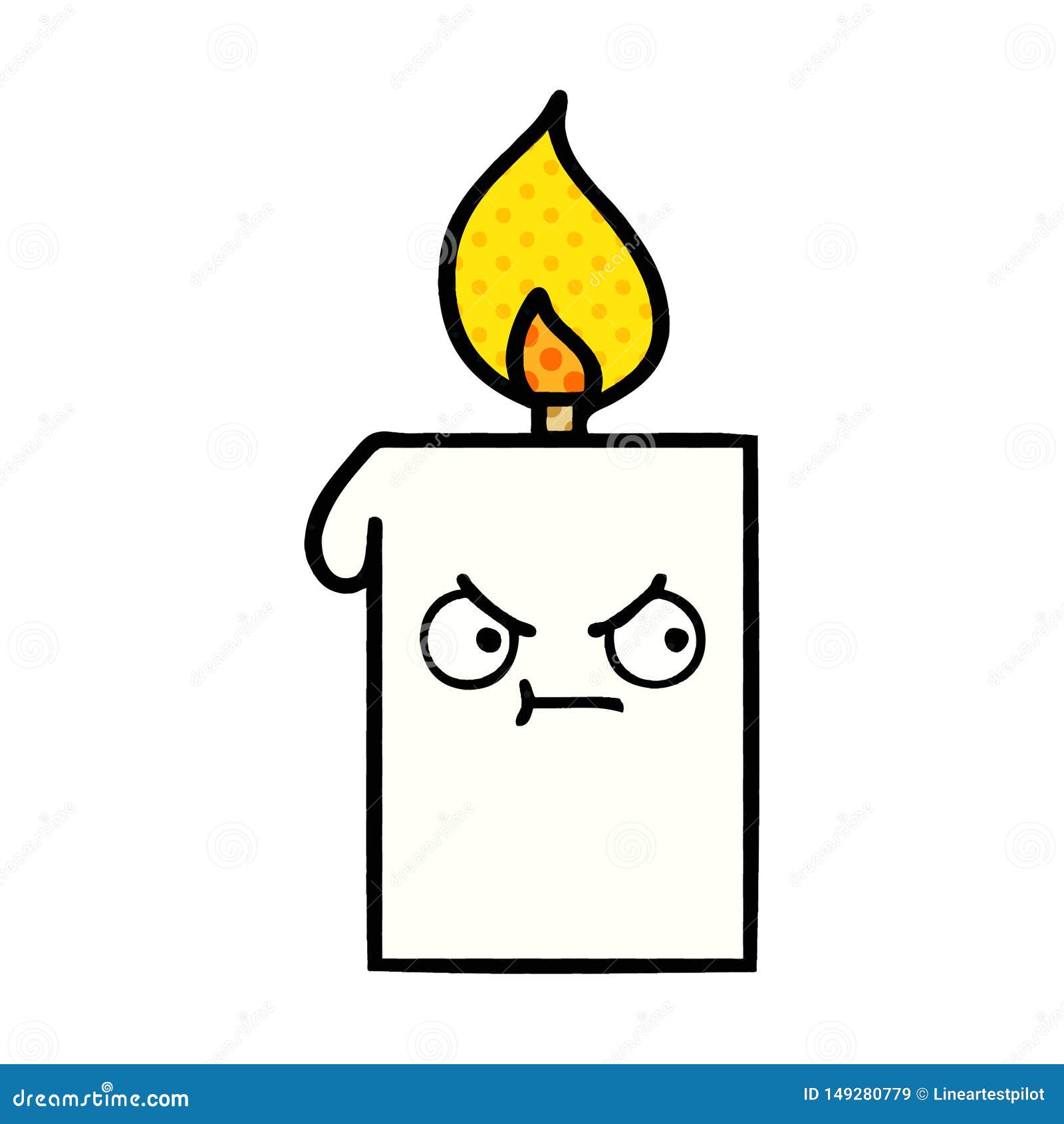 Comic Book Style Cartoon Lit Candle Stock Vector - Illustration of ...