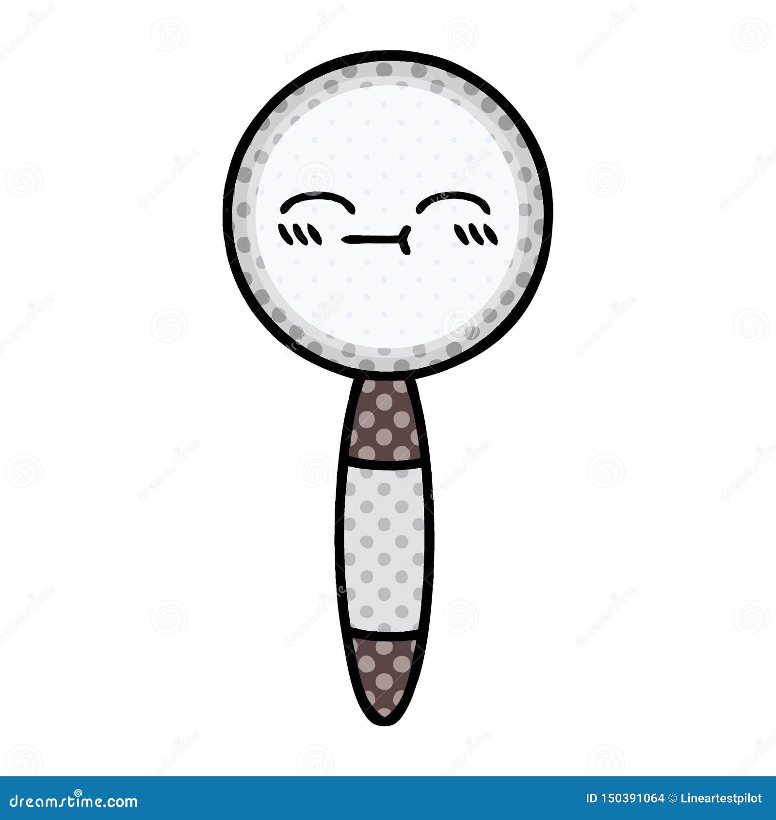 Comic Book Style Cartoon of a Magnifying Glass Stock Vector ...