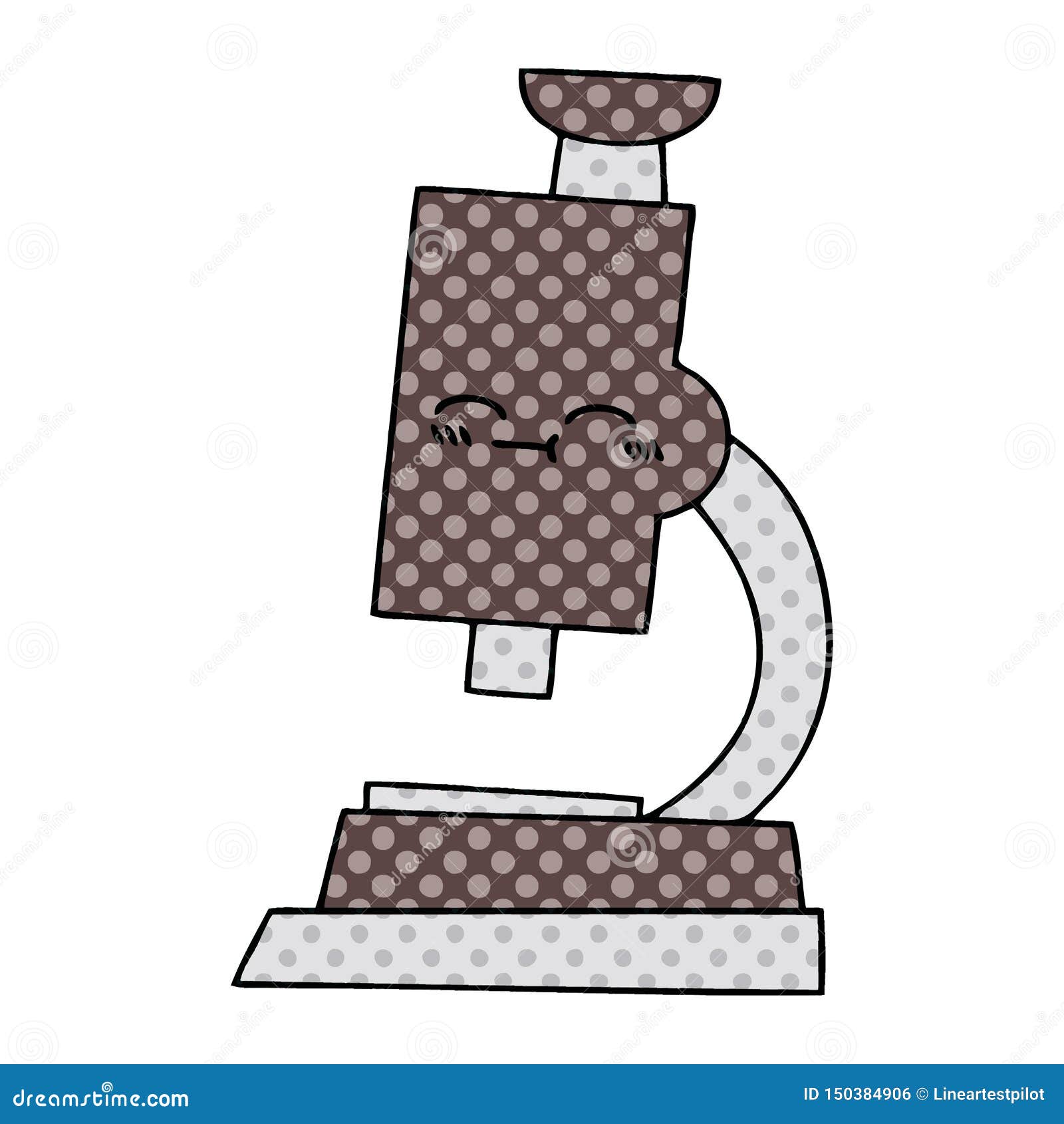 Comic Book Style Cartoon of a Microscope Stock Vector - Illustration of ...