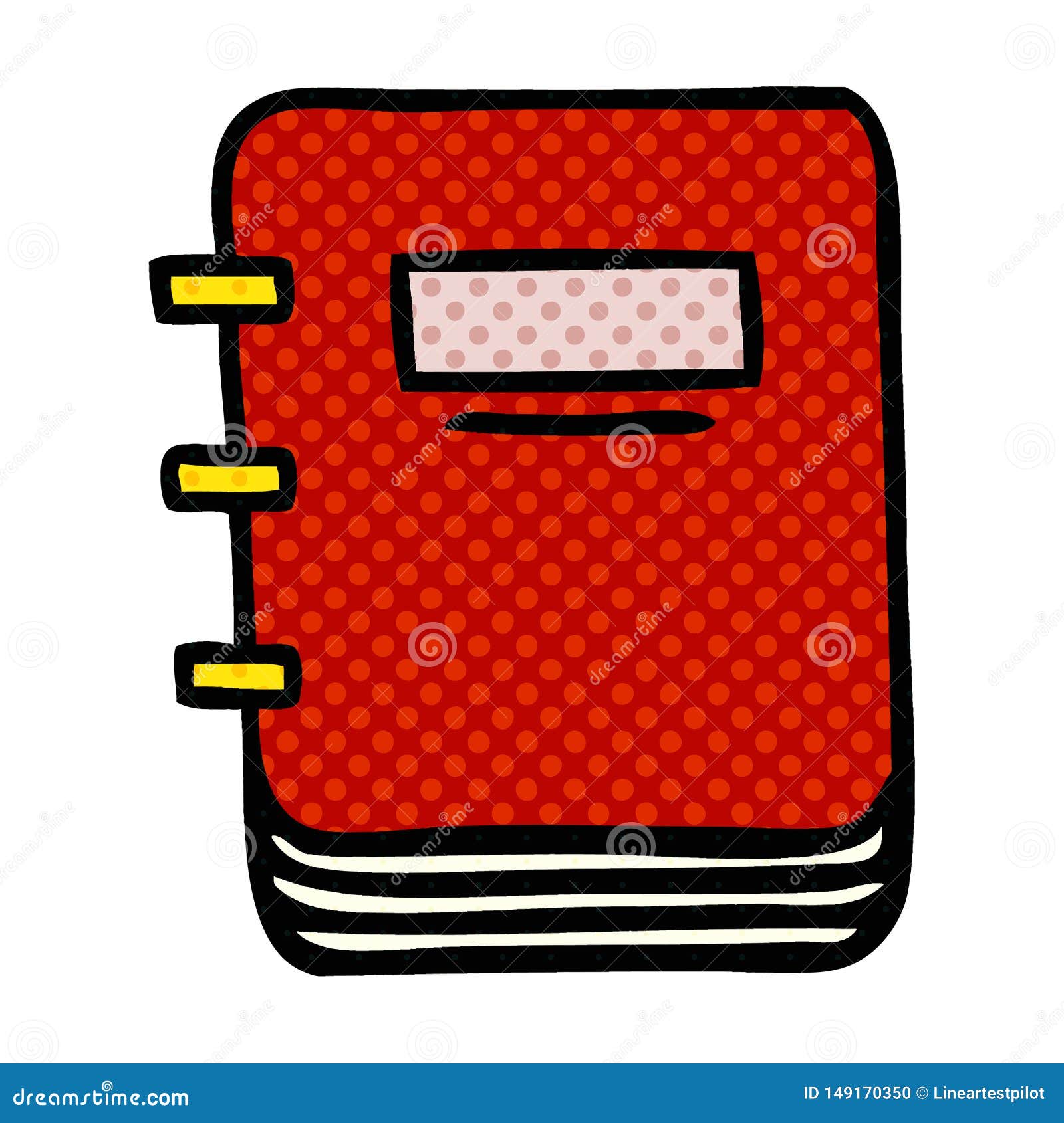 Comic Book Style Cartoon Note Book Stock Vector - Illustration of study ...