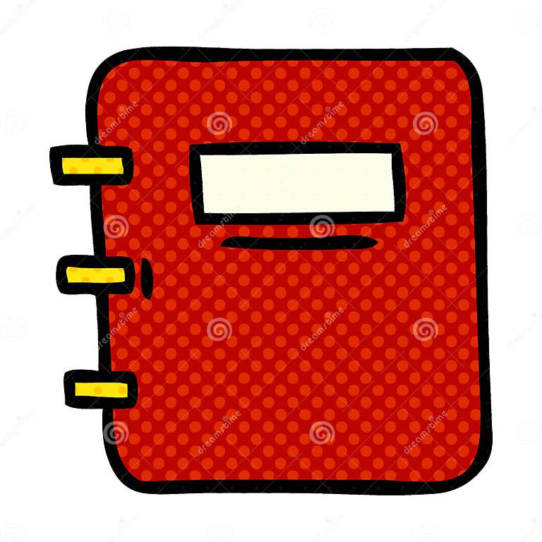 Comic Book Style Cartoon Note Book Stock Vector - Illustration of style ...