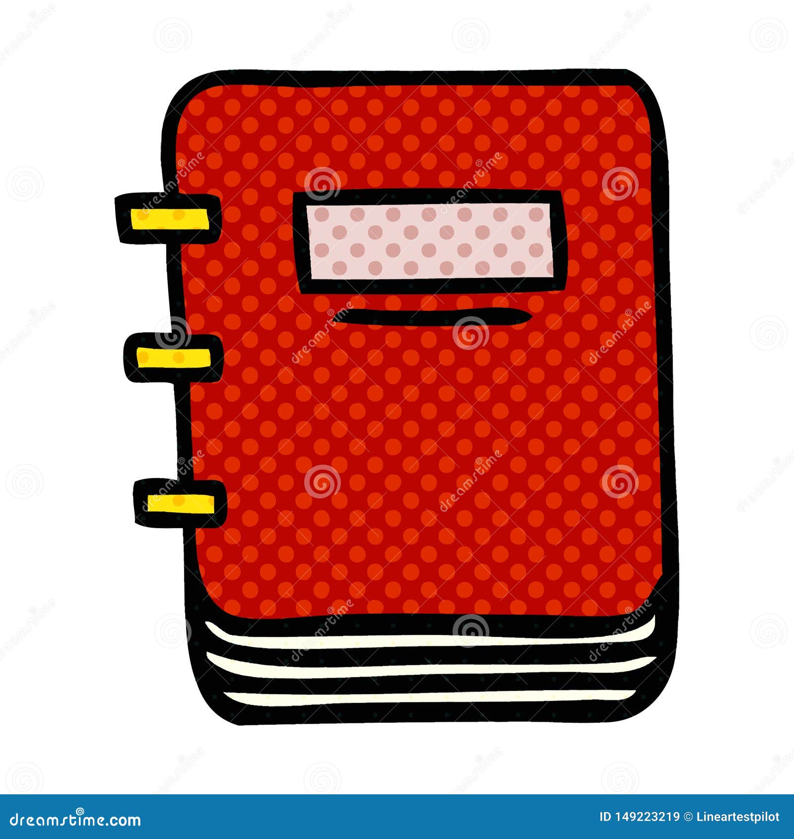 Comic Book Style Cartoon Note Book Stock Vector - Illustration of style ...