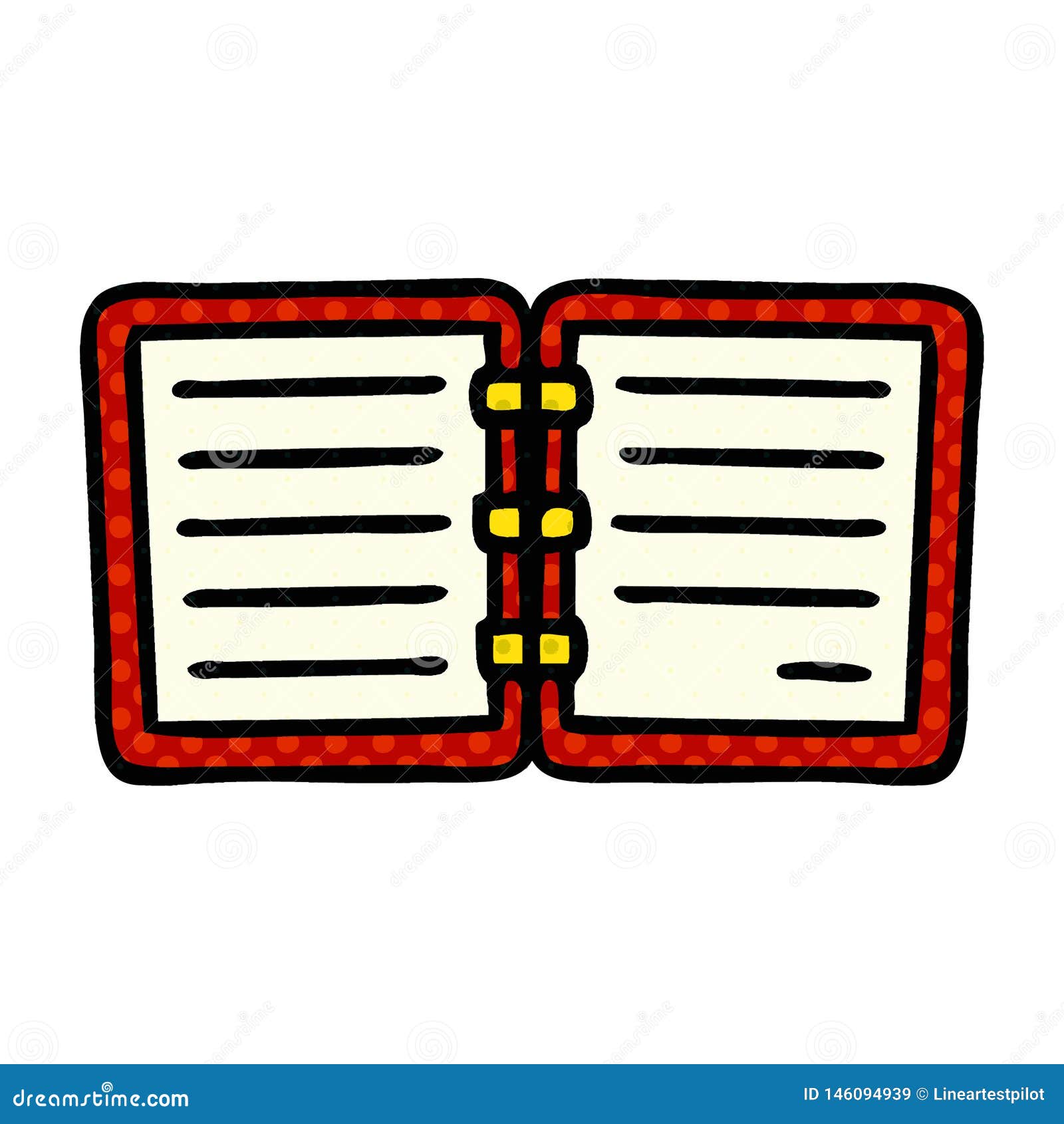 Comic Book Style Cartoon of a Note Book Stock Vector - Illustration of ...