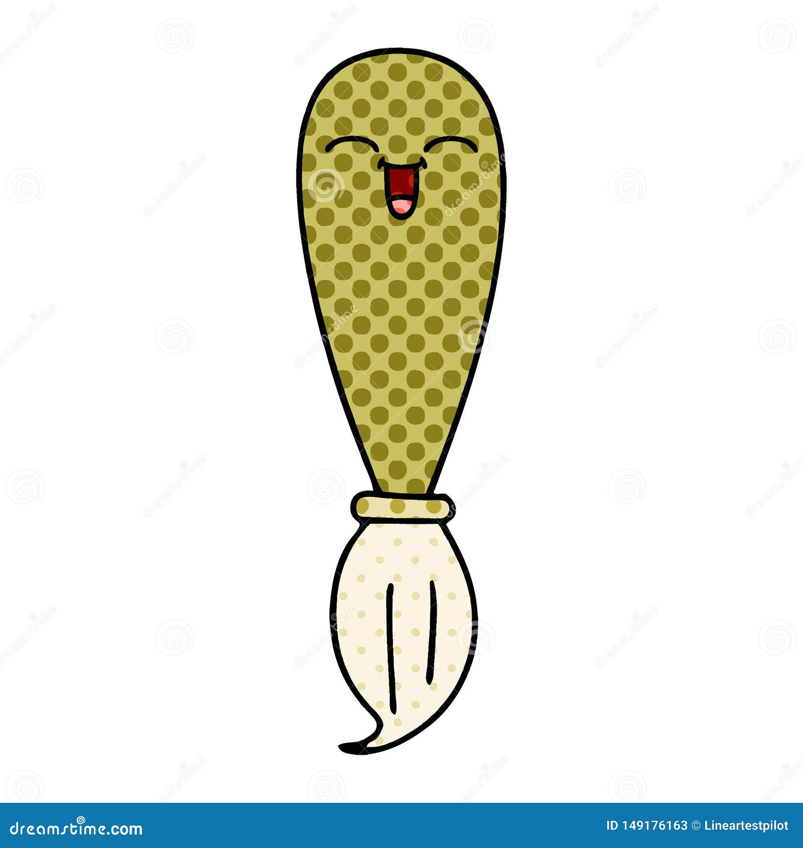 Comic Book Style Cartoon Paint Brush Stock Vector - Illustration of ...
