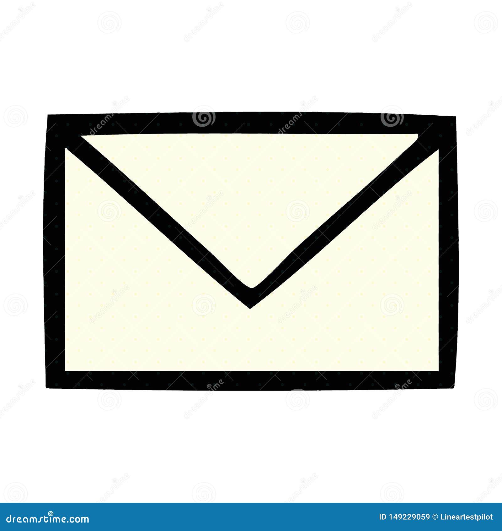 Comic Book Style Cartoon Paper Envelope Stock Vector - Illustration of ...