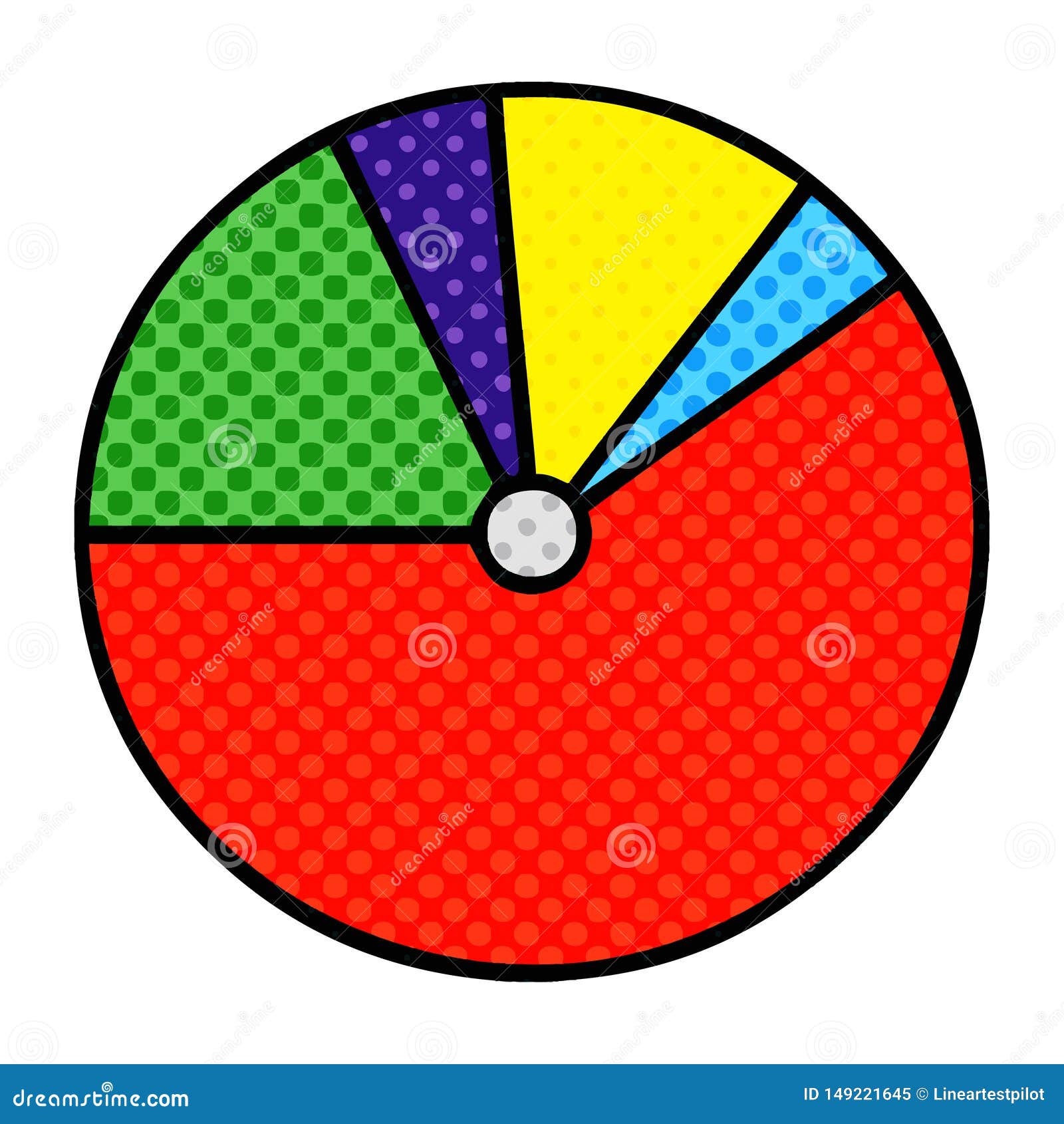 Comic Book Style Cartoon Pie Chart Stock Vector - Illustration of graph ...