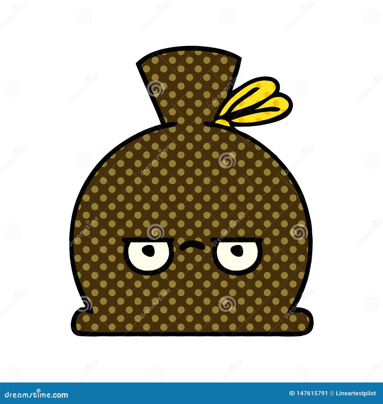 Comic Book Style Cartoon Sack Stock Vector - Illustration of christmas ...