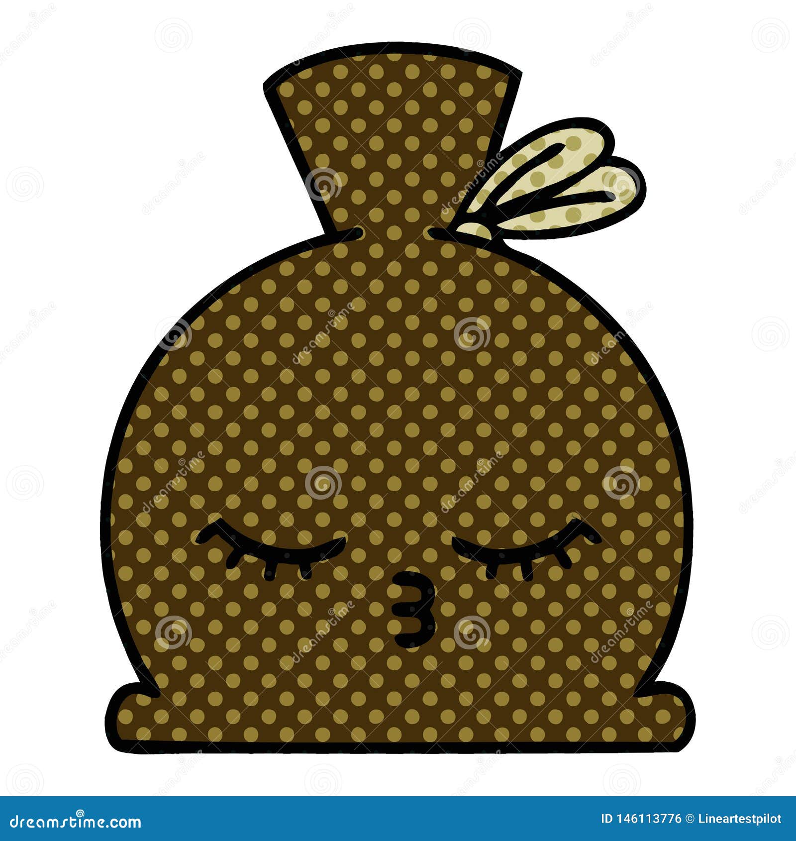 Comic Book Style Cartoon of a Sack Stock Vector - Illustration of retro ...