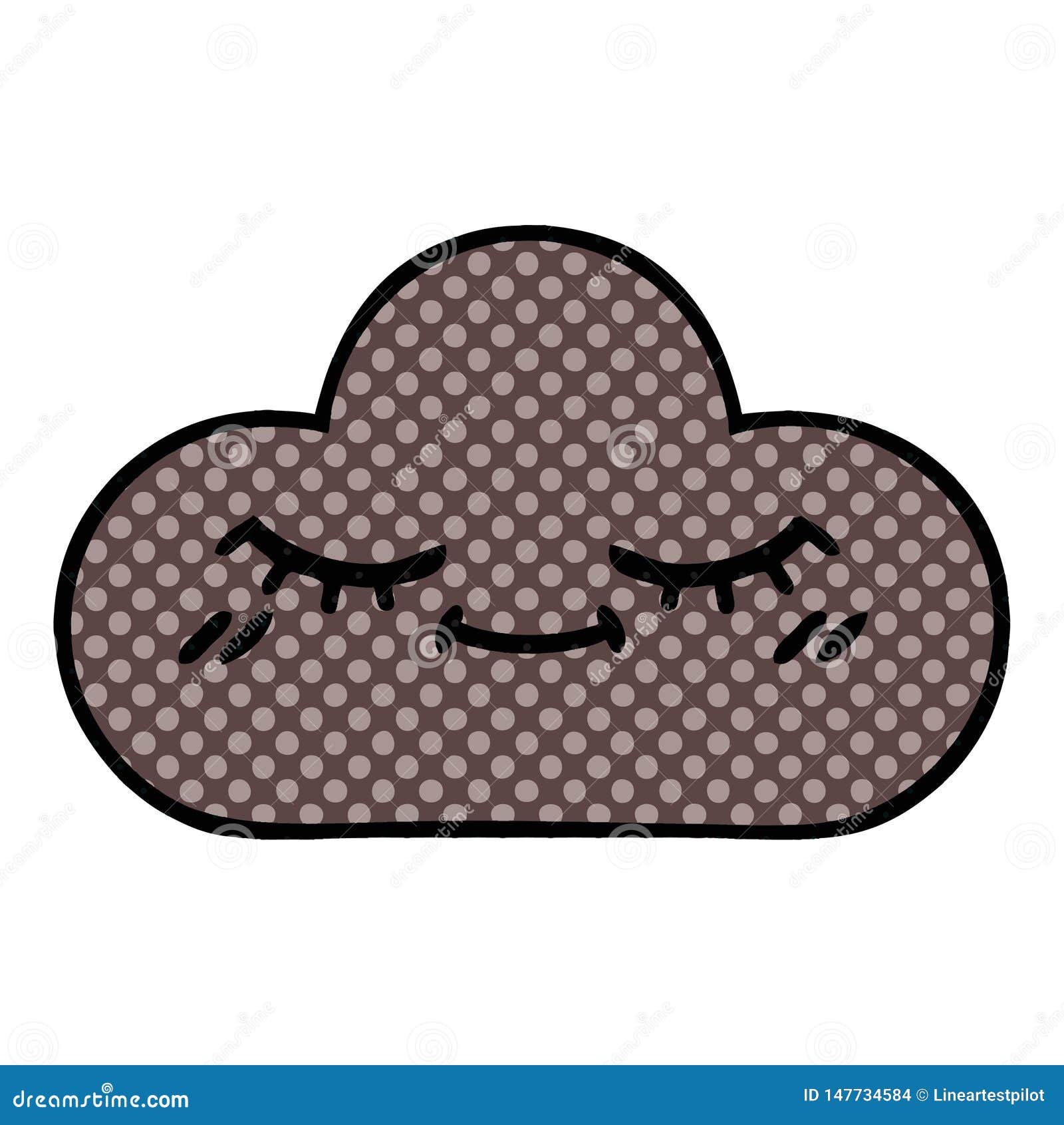 Comic Book Style Cartoon Storm Cloud Stock Vector - Illustration of ...