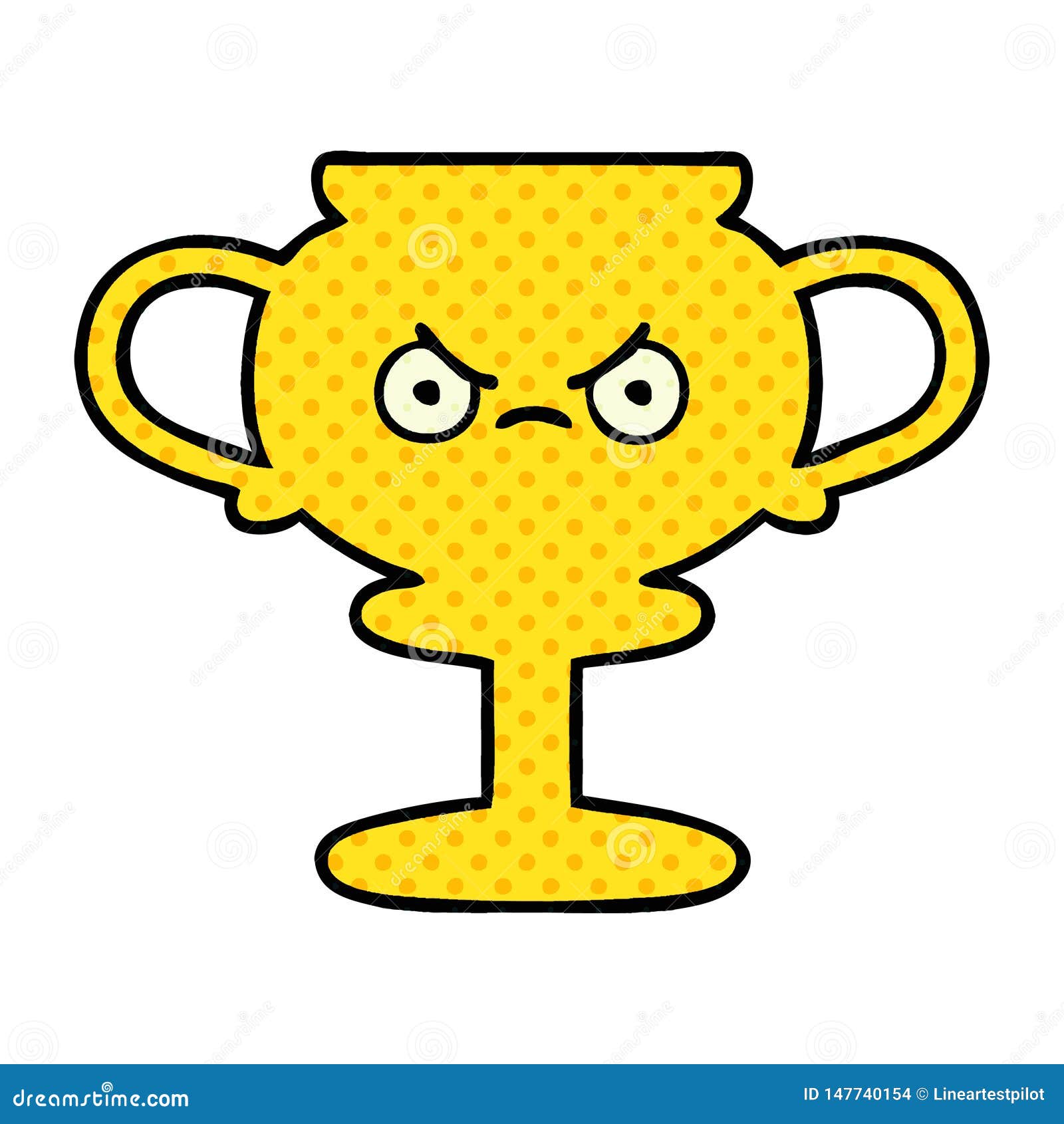 Comic Book Style Cartoon Trophy Stock Vector - Illustration of trophy ...