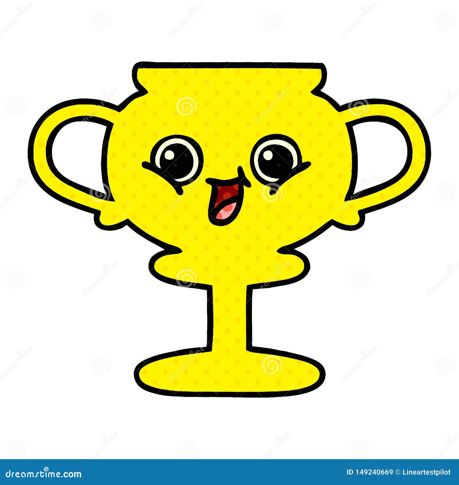 Comic Book Style Cartoon Trophy Stock Vector - Illustration of style ...