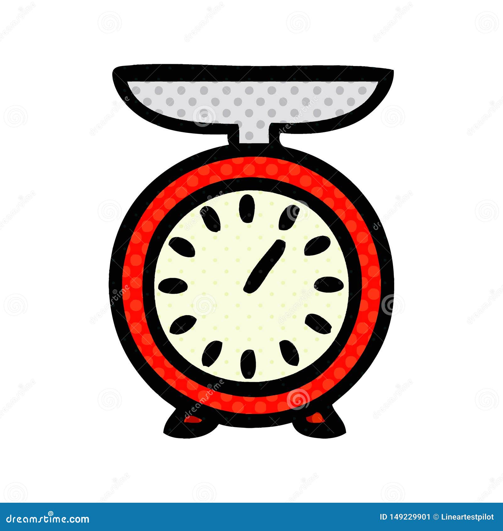 Comic Book Style Cartoon Weighing Scale Stock Vector - Illustration of ...