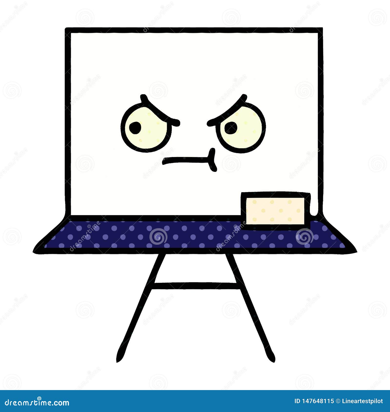 Comic Book Style Cartoon White Board Stock Vector - Illustration of ...