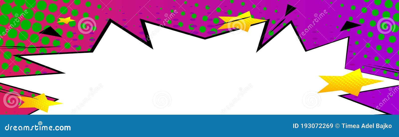 Comic Book Style Colored Banner. Stock Vector - Illustration of blast ...