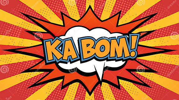 Comic Book Style Explosion with the Text Kaboom Stock Illustration ...