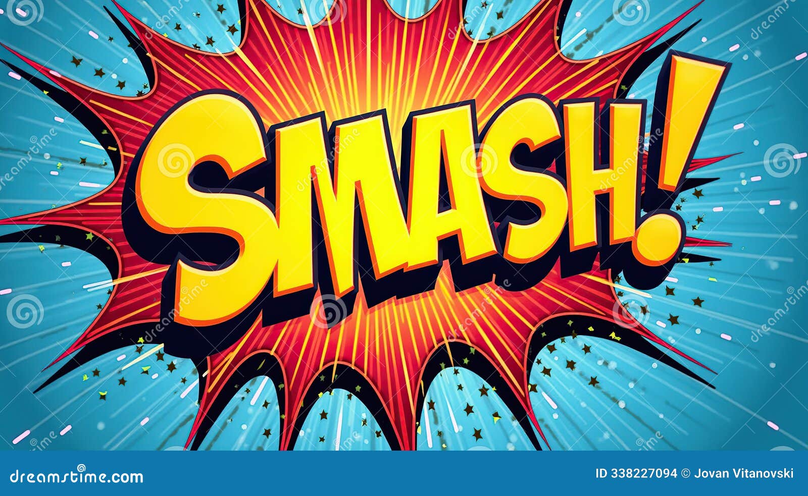 Comic Book Style Explosion with the Word Smash Stock Illustration ...