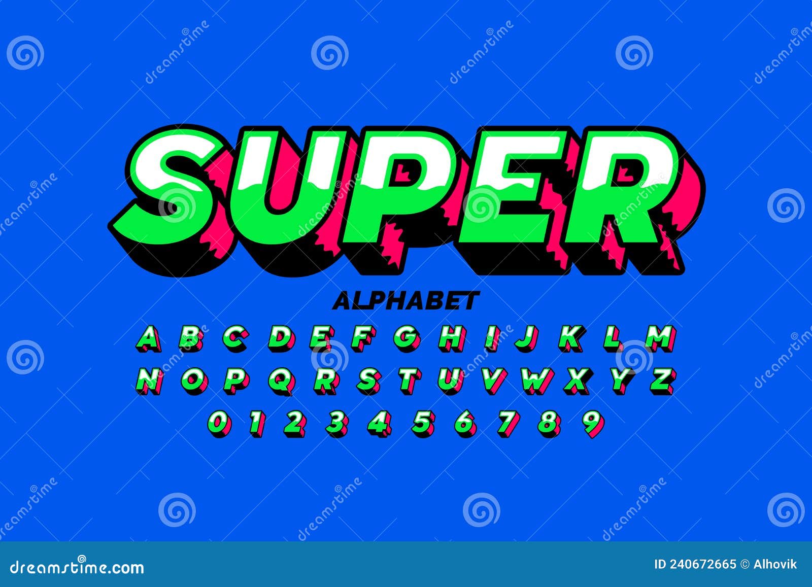 Comic Book Style Font Design Stock Vector - Illustration of modern ...