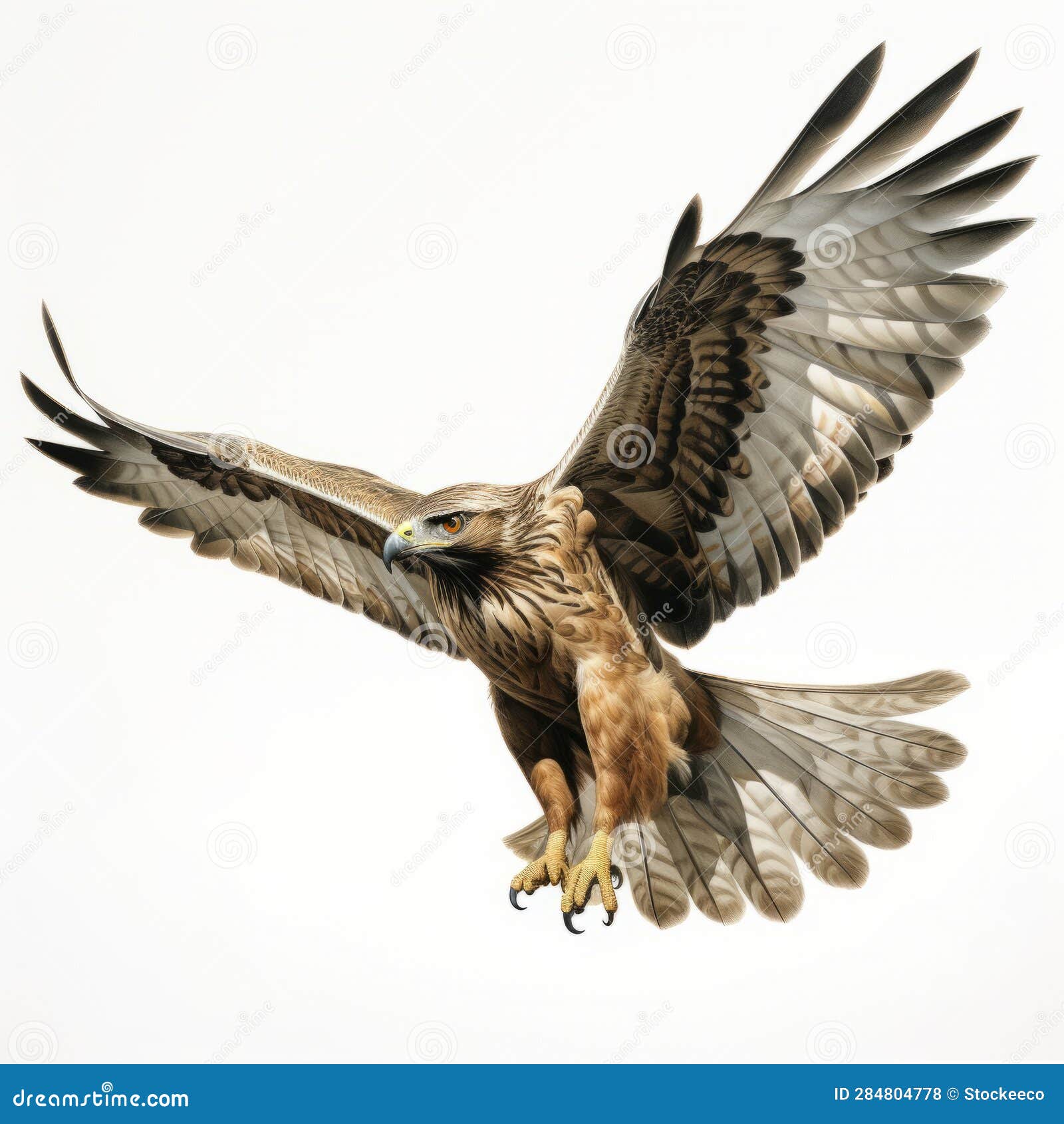 Comic Book Style Hawk in Flight Image by Travis Charest Stock ...