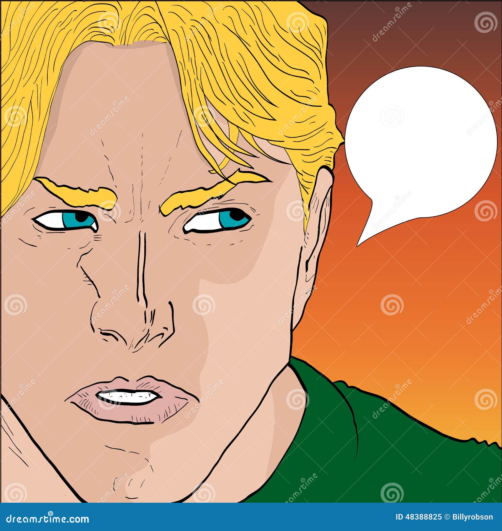 Comic book style male stock vector. Illustration of profile - 48388825